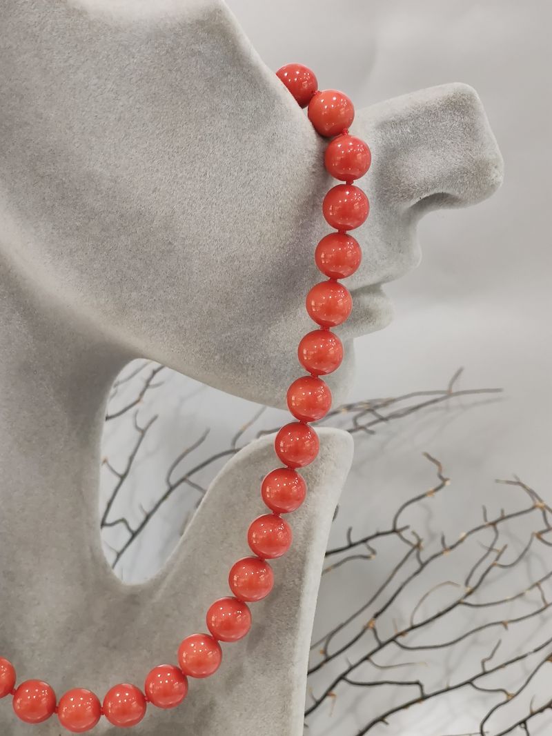 Collana Corallo Sardegna 1a scelta mm 10 – La Perla Nera WS